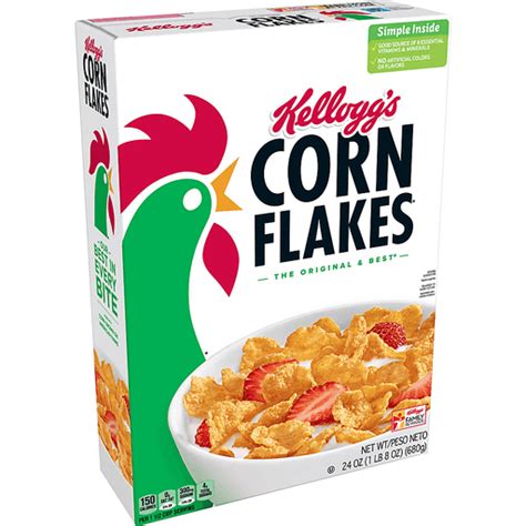 Kelloggs Corn Flakes Breakfast Cereal Original 24 Oz Box Cereal
