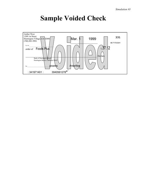 27 Free Printable Voided Check Templates Pdf Word