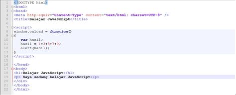 Cara Menampilkan Hasil Program Javascript Dhimas Putra Munanto