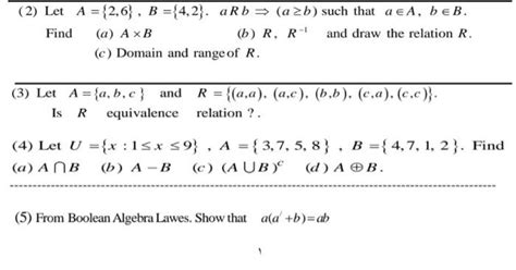 Solved 2 Let A 2 6 B 4 2 ARb A2b Such That A Chegg Com