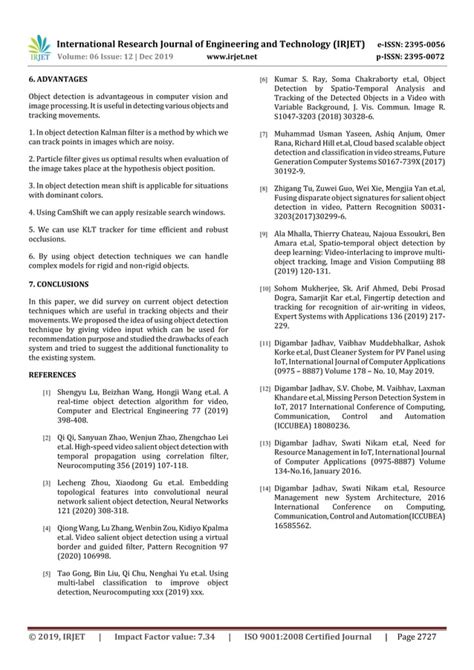 Irjet Object Detection In Real Time Using Ai And Deep Learning Pdf