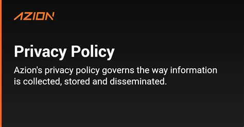 Privacy Policy Azion Documentation