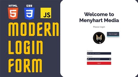 How To Create A Modern Login Form Using Html Css And Javascript