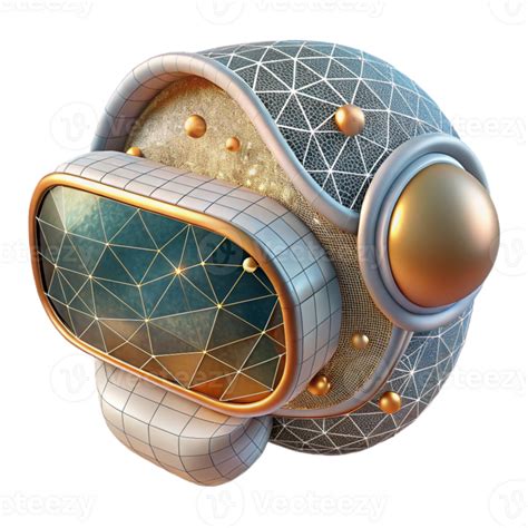 Serene Contemporary Abstract Vr Wireframe Model Cutout For Engineering