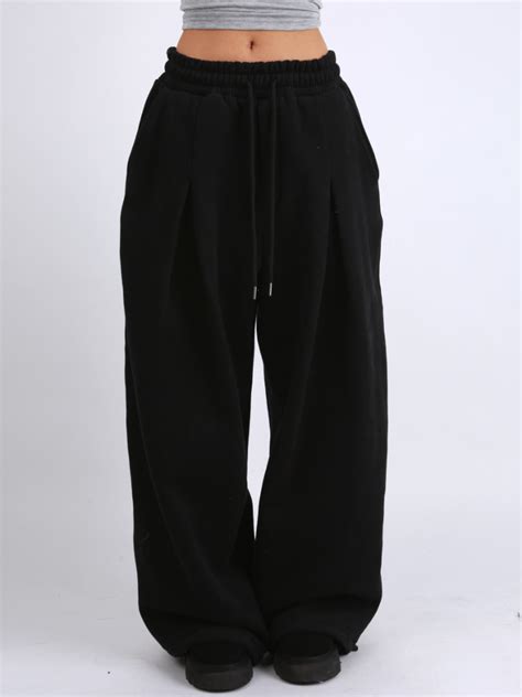투솔티 Unisex 콜턴 양기모 와이드 트레이닝 팬츠 2 Colors 위시버킷