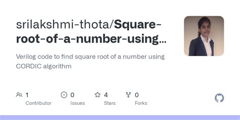 Square Root Of A Number Using Cordiccordicmainv At Master · Srilakshmi Thotasquare Root Of A