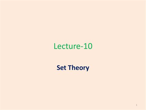 Set Theory Lecture Notes