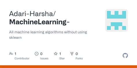 GitHub Adari Harsha MachineLearning All Machine Learning Algorithms Without Using Sklearn