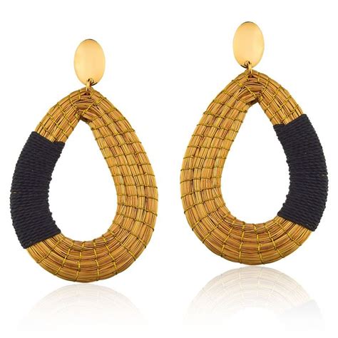 Brazilian Golden Grass Earrings — Terra Amazonia