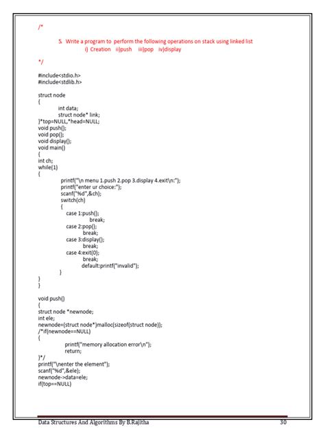Dsa Manual 30 38 Pdf