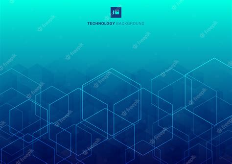 Premium Vector Abstract Hexagons Overlapping Blue Background
