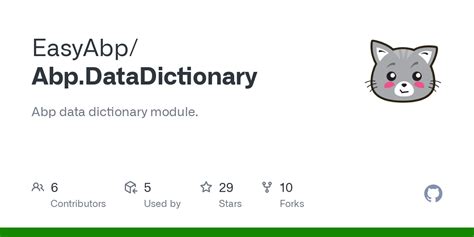 Github Easyabpabpdatadictionary Abp Data Dictionary Module