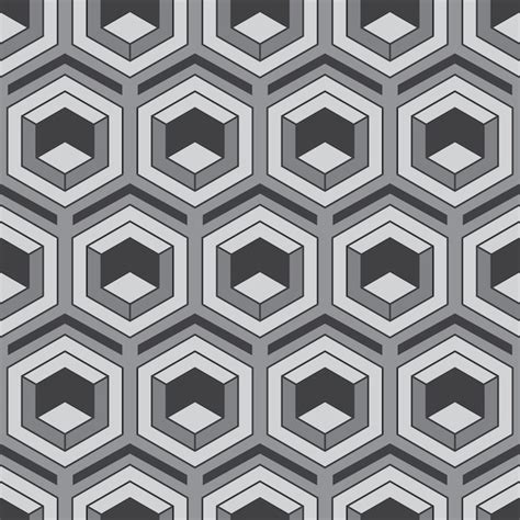 Premium Vector Vector Monochrome Seamless Abstract Geometric Background