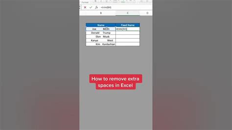 How To Remove Extra Space On Excel Shorts Youtube