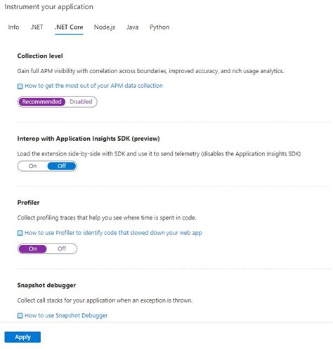 getting started with application insights and integrating with asp application