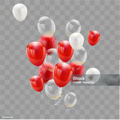 레드 화이트 풍선 색종이 개념 17 8 월 행복 한 독립 기념일 인사말 배경 디자인 축 벡터 일러스트입니다 풍선에 대한 스톡