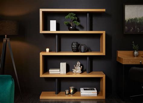Bibliothèque étagère En Bois Et Métal Moderne Pour Salon