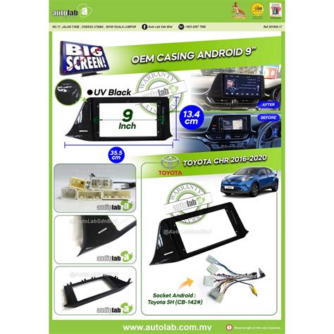 Big Screen Casing Android Toyota Chr 2018 2019 9inch Shopee Malaysia