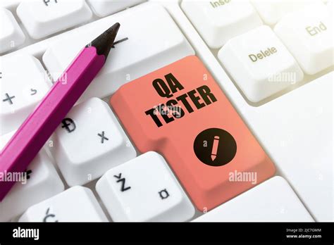 Conceptual Display Qa Tester Word For Quality Assurance Of An On Going