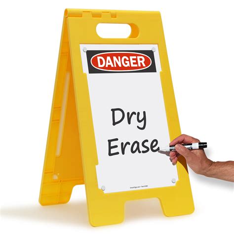 Blank Standing Floor Sign Write On Dry Erase SKU SF 0317