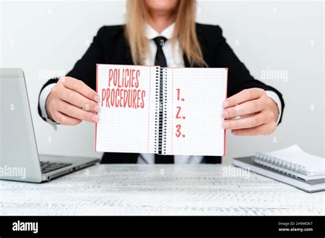 Hand Writing Sign Policies Procedures Concept Meaning Influence Major Decisions And Actions