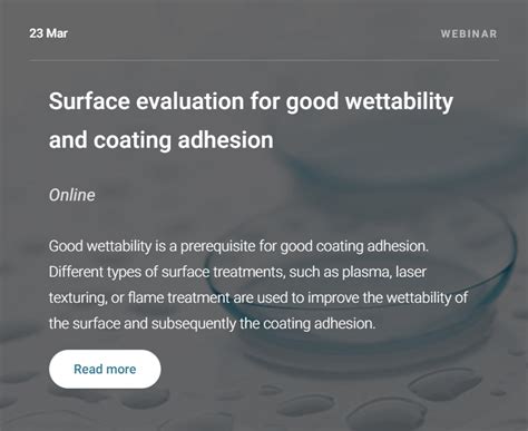 Biolin Scientific Webinar Surface Evaluation For Good Wettability And Coating Adhesion