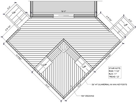 Medium Elevation Deck Plans Titan Bp Deck Blueprints 18 13