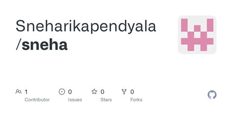 GitHub Sneharikapendyala Sneha