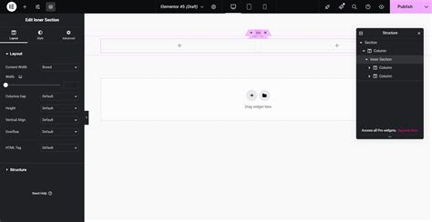 What Are Nested Column In Webdesign Elementor Avada Css