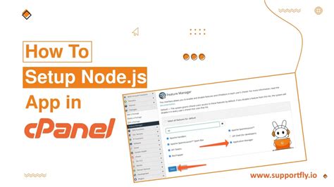 how to set up a node js app in cpanel