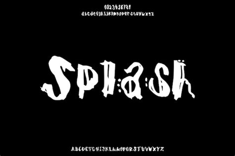 Premium Vector Grunge Splash Creative Vector Textured Alphabet Font Design