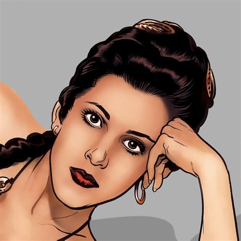 Leia In Slave Girl Costume Star Wars Print Etsy
