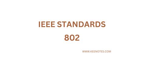 IEEE STANDARDS KEY NOTES