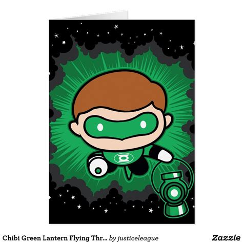 Chibi Green Lantern Flying Through Space Super Cute Justice League