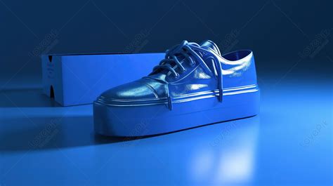 파란색 신발 상자 시각적 효과를 위한 놀라운 3d 렌더링 이미지 놀라 배경 시각적 배경 파란색 상자 배경 이미지 Hd 놀라 시각적 파란색 상자 배경 사진 무료