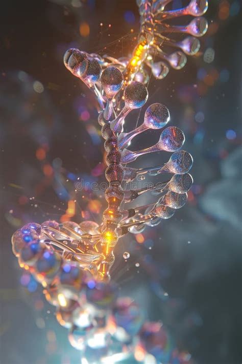 A Virtual Model Of A Dna Helix Being Unraveled Representing The Process Of Genetic Analysis