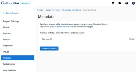 Project Settings • Globallink Strings Software Localization