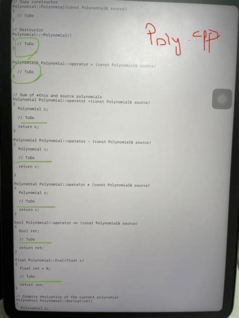 Solved I Need The Code Of Implementing Polynomial In C