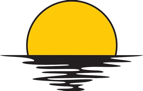 Sunset Icon Premium Vector