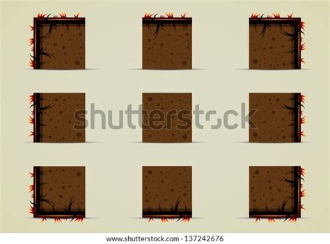 Ground Sprites Grass On Evening Vector De Stock Libre De Regalías 137242676 Shutterstock