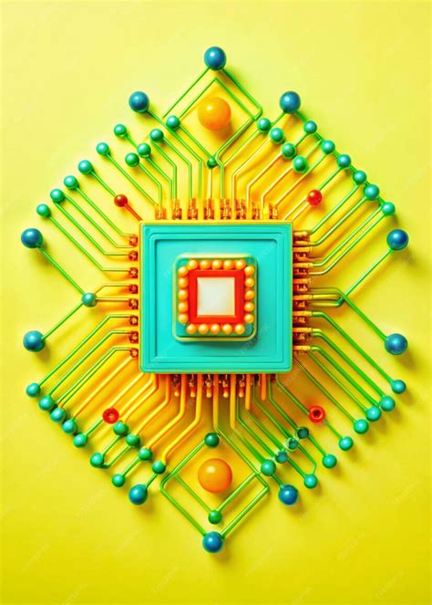 Abstract Microchips And Circuits Technology Innovation Artificial Intelligence Quantum Computing