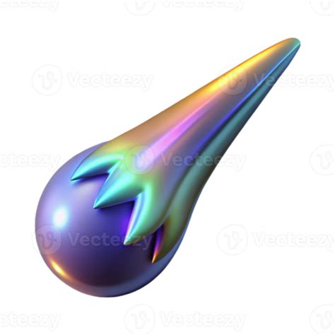 Iridescent Render Of Abstract Orb And Tail 55327953 Png