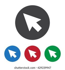 Cursor Pointer Icon Circle Mouse Arrow Stock Vector Royalty Free 763681303 Shutterstock