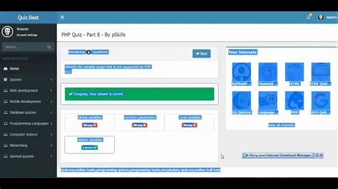 Php Online Quiz Part8 Youtube
