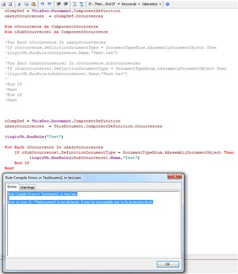 run ilogic rule to all part in the assembly autodesk community