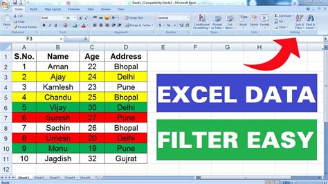Filter In Ms Excel How To Filtering Data In Excel Excel Me Filter