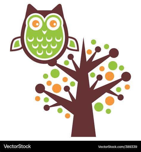 Wise Owl Portrait Royalty Free Vector Image Vectorstock