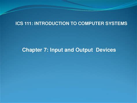 Solution Chapter 7 Input And Output Devices Studypool