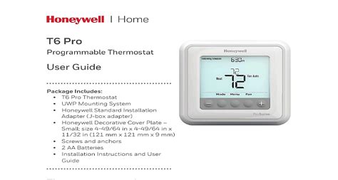Honeywell Touchscreen Thermostat Manual Th4110u2005 Manual Honeywell