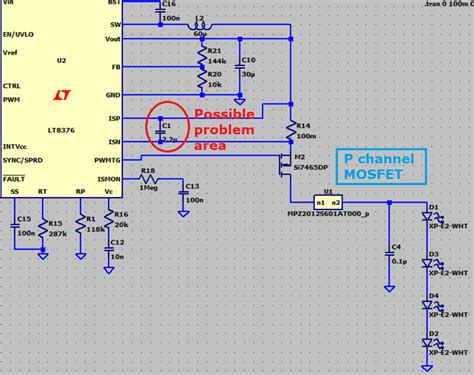 Filter Current Peak On A Low Emi Buck Led Driver Electrical